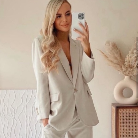Zara | Jackets & Coats | Nwt Zara Oversized Flowy Blazer | Poshmark